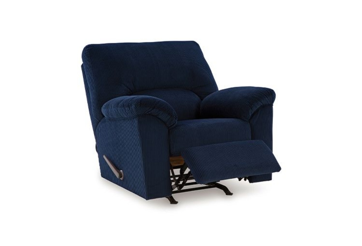 Buy SimpleJoy Navy Rocker Recliner - Part# 2420525 | Badcock & More