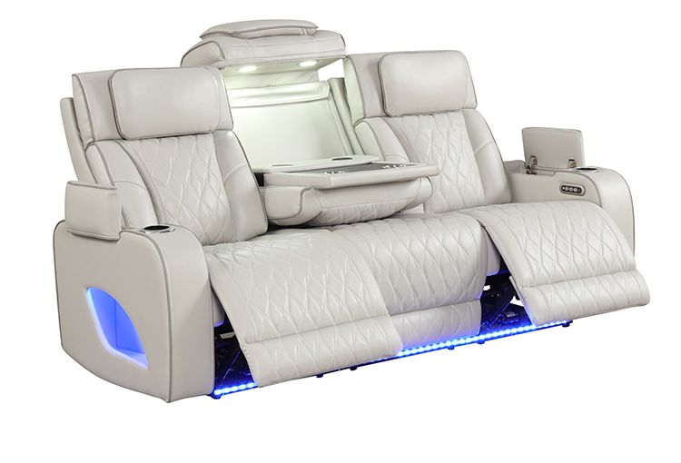 Matrix Ice Power Reclining Sofa With LED Lights & Massage | Badcock & More