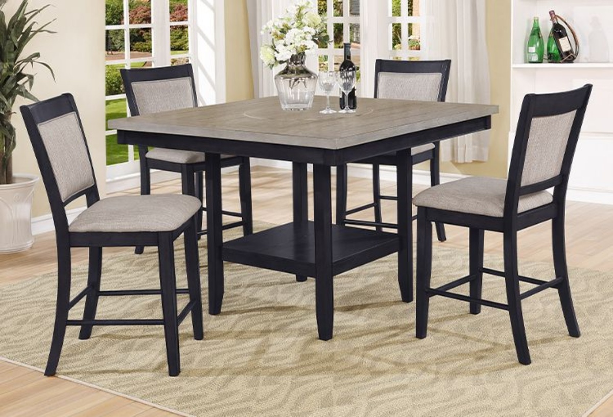 Buy Tinsley Grey 5 PC Counter Height Dining Room - Part# | Badcock & More