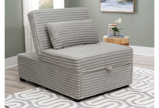 Buy Dozer Grey Convertible Sleeper Chair - Part# 17S1010G | Badcock & More